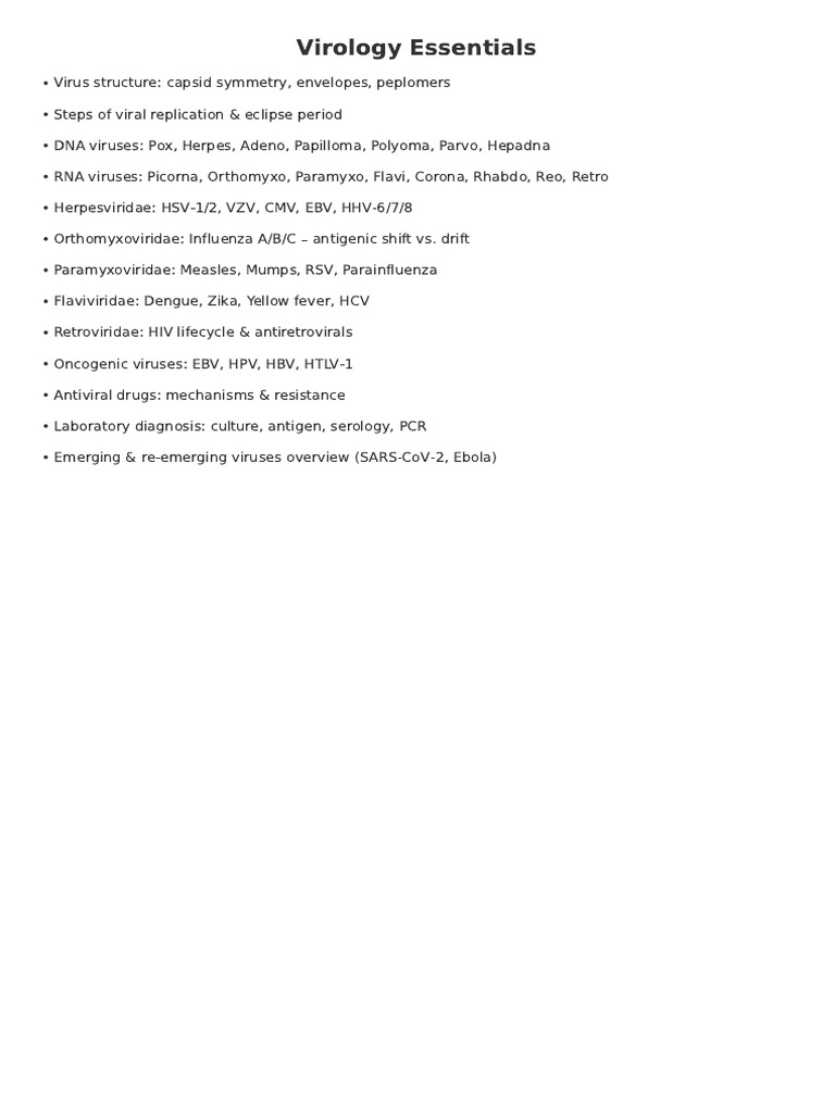 Microbiology Reviewer 3 Virology | PDF