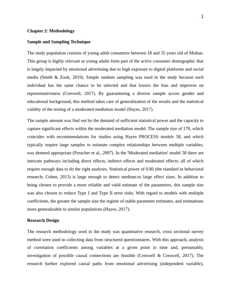 Chapter 2 Methodology | PDF | Sampling (Statistics) | Behavioural Sciences