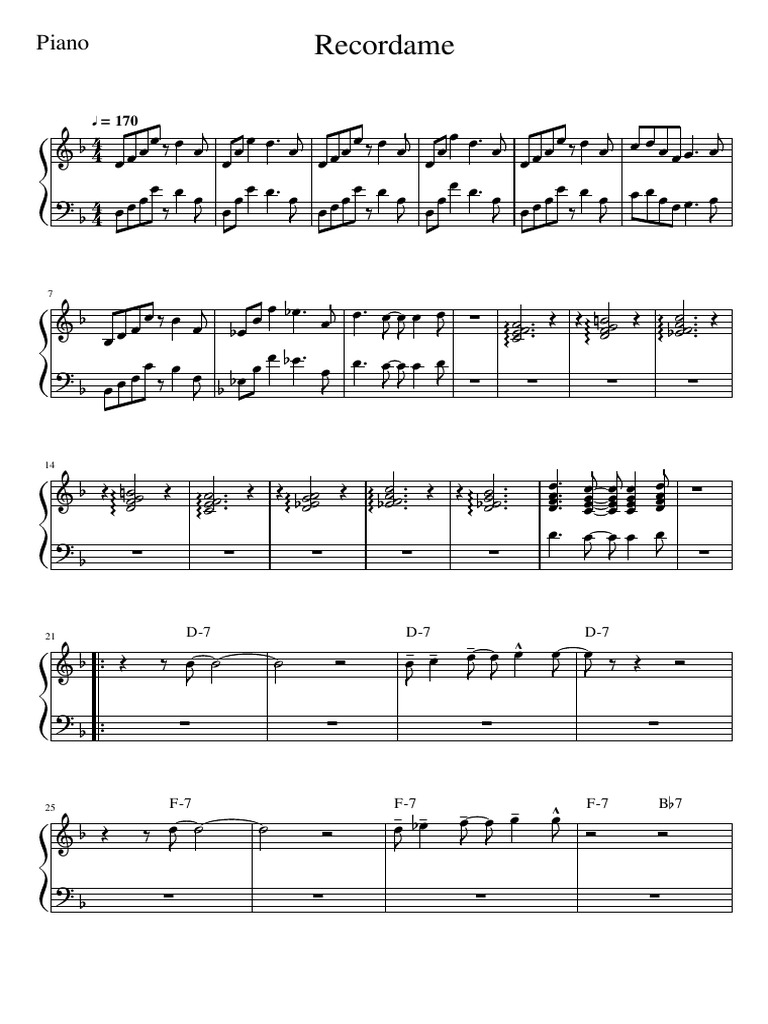 Recordame Liceu Piano | PDF