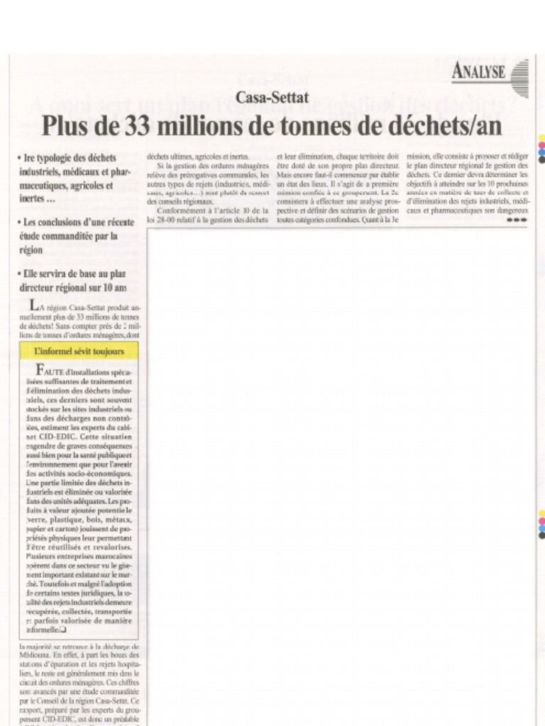 Dechets A Casablanca Settat | PDF