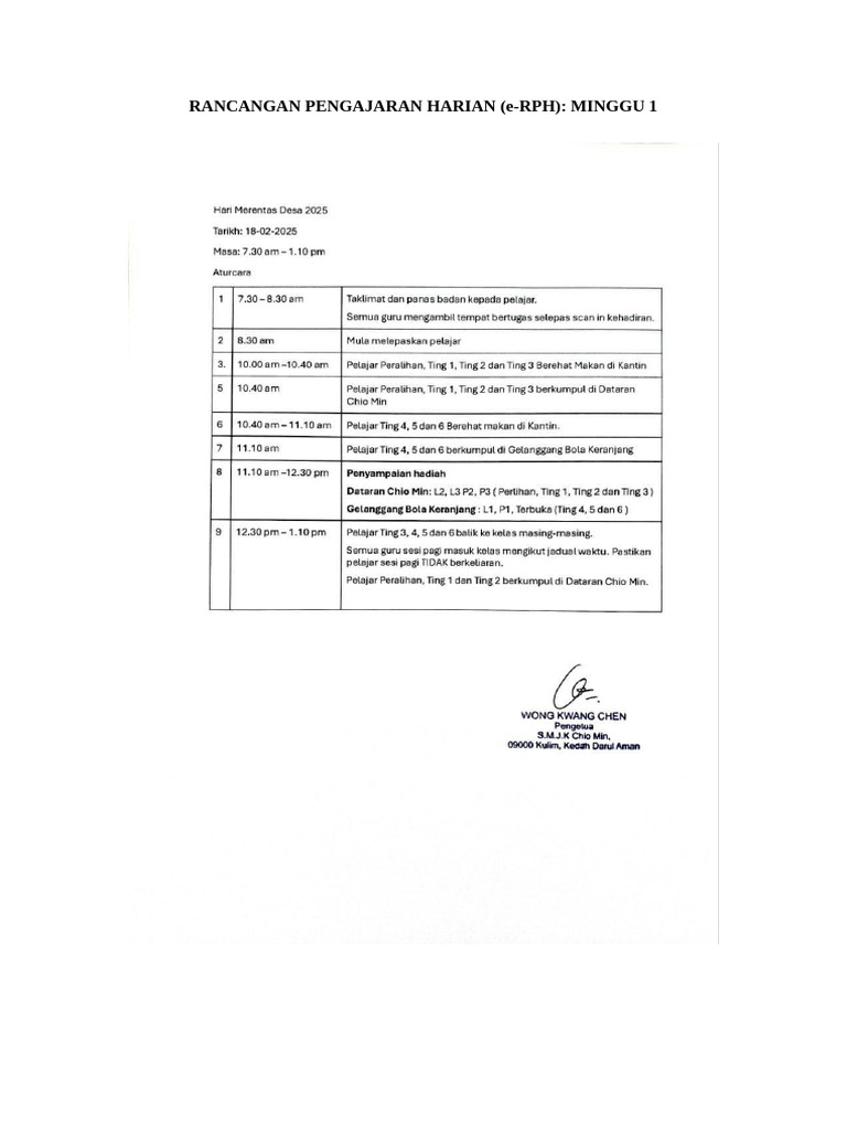 RPH Khamis (20.02.2025) | PDF