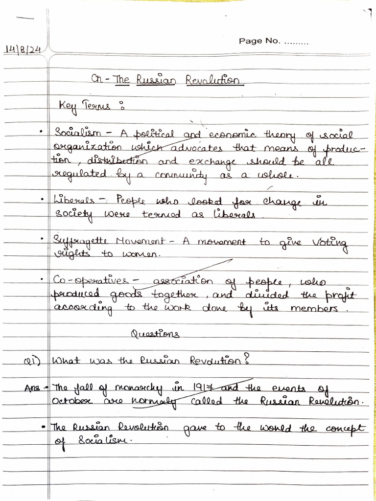 Russian Revolution Extra Questions | PDF