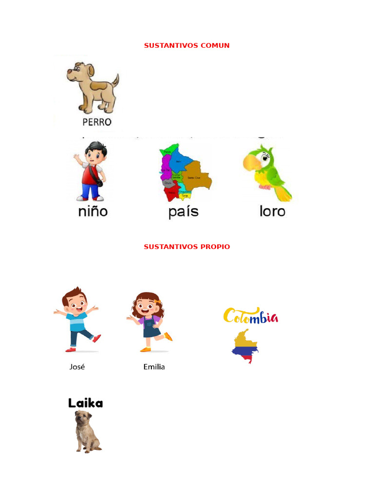 Sustantivos Comun y Propios | PDF