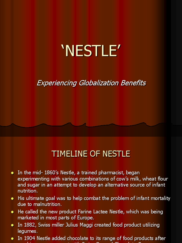 Nestle': Experiencing Globalization Benefits | PDF | Nestlé | Food And ...