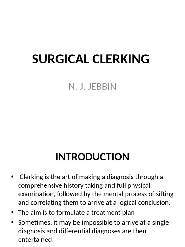 Surgical Clerking 1 | PDF | Clinical Medicine | Diseases And Disorders