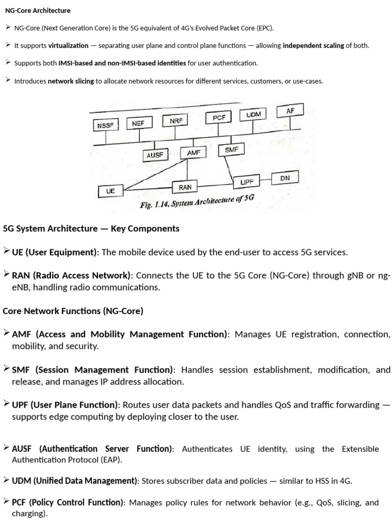 5G NG-Core Architecture Overview | PDF | Computer Network | Digital ...