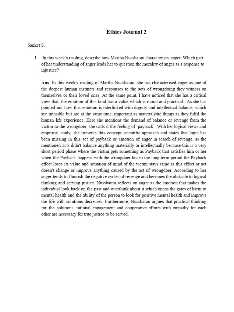 Ethics Journal 2 | PDF