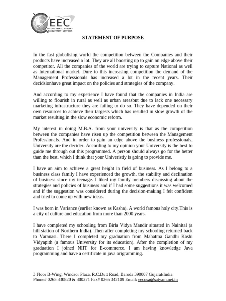 Sop 4 Mba (Satish Kumar Rai) | PDF | Payments | Mail