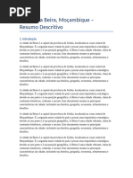 Resumo Cidade de Chimoio 20 Paginas | PDF | Urbanização | Moçambique