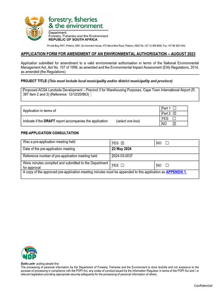 Application For EA Amendment - CTIA Precinct 3 Enablement Works Project ...