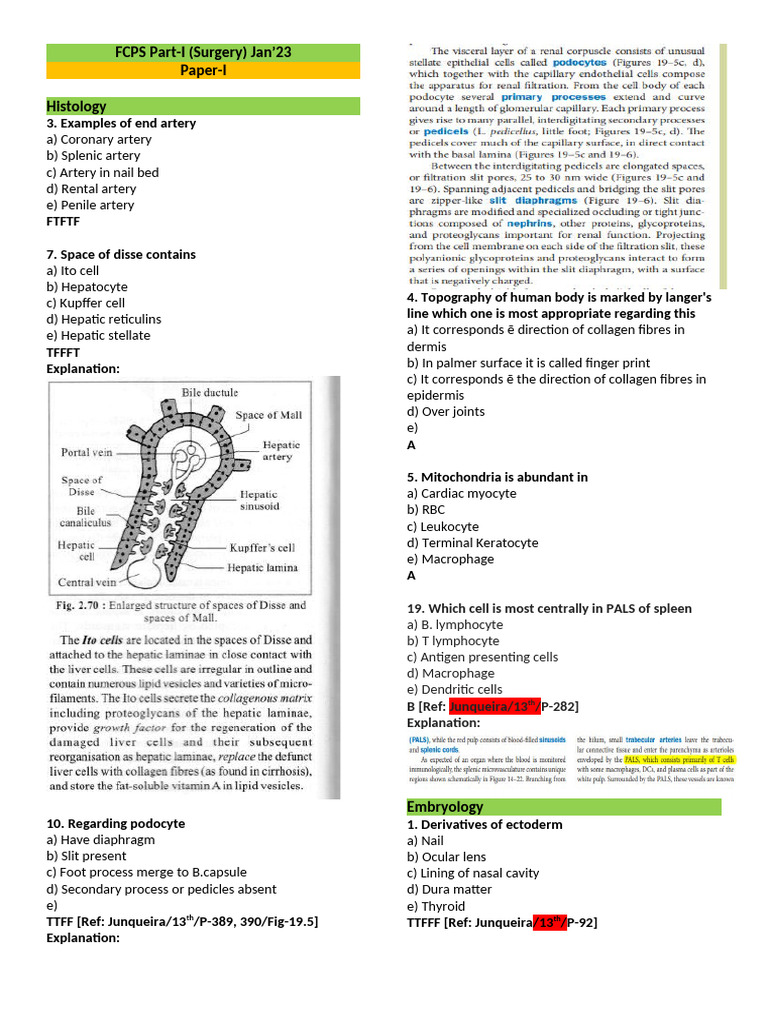 Recalling Jan'23 Surgery Paper-I | PDF | Thorax | Abdomen