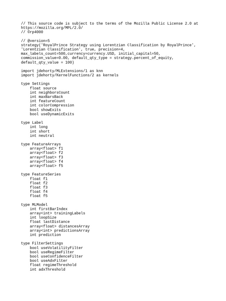 Lorentzian Classification Strategy - Teamviewer | PDF | Prediction ...