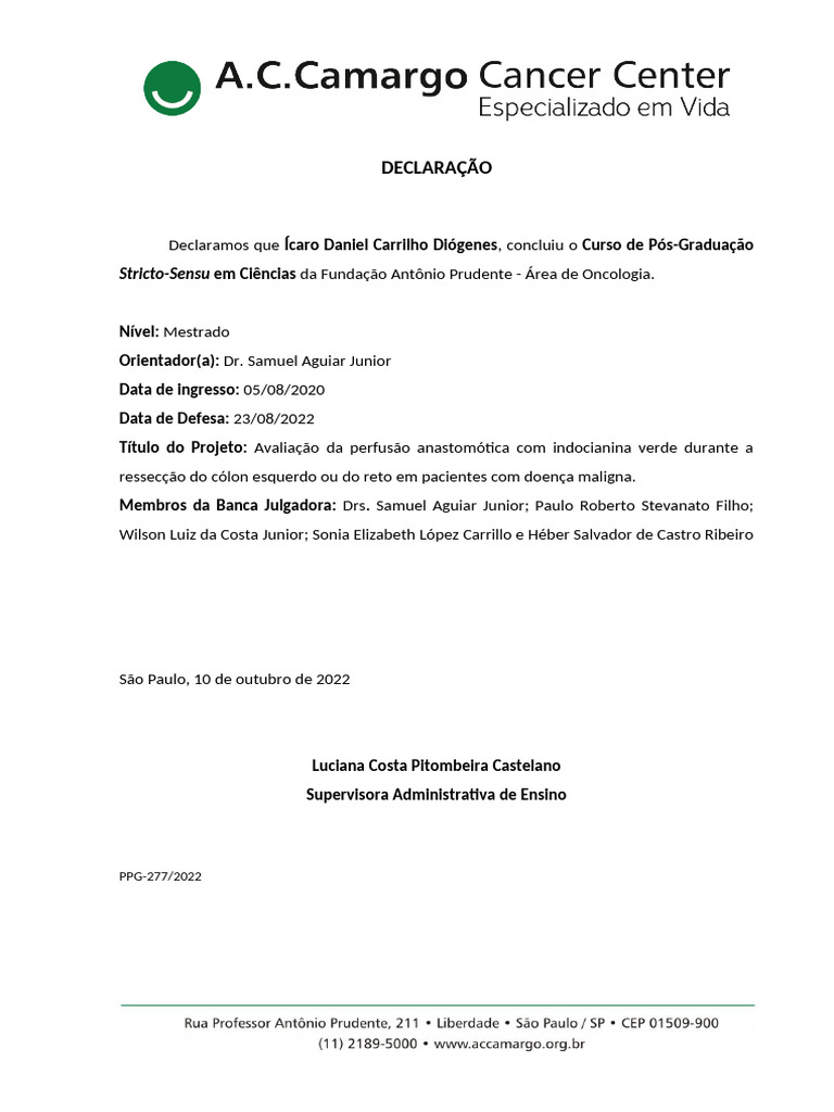 277-2022 - Ã_caro Daniel Carrilho DiÃ³genes [assinado] | PDF