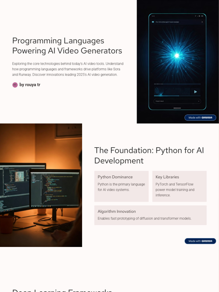 Programming Languages Powering Ai Video Generators Pdf Artificial