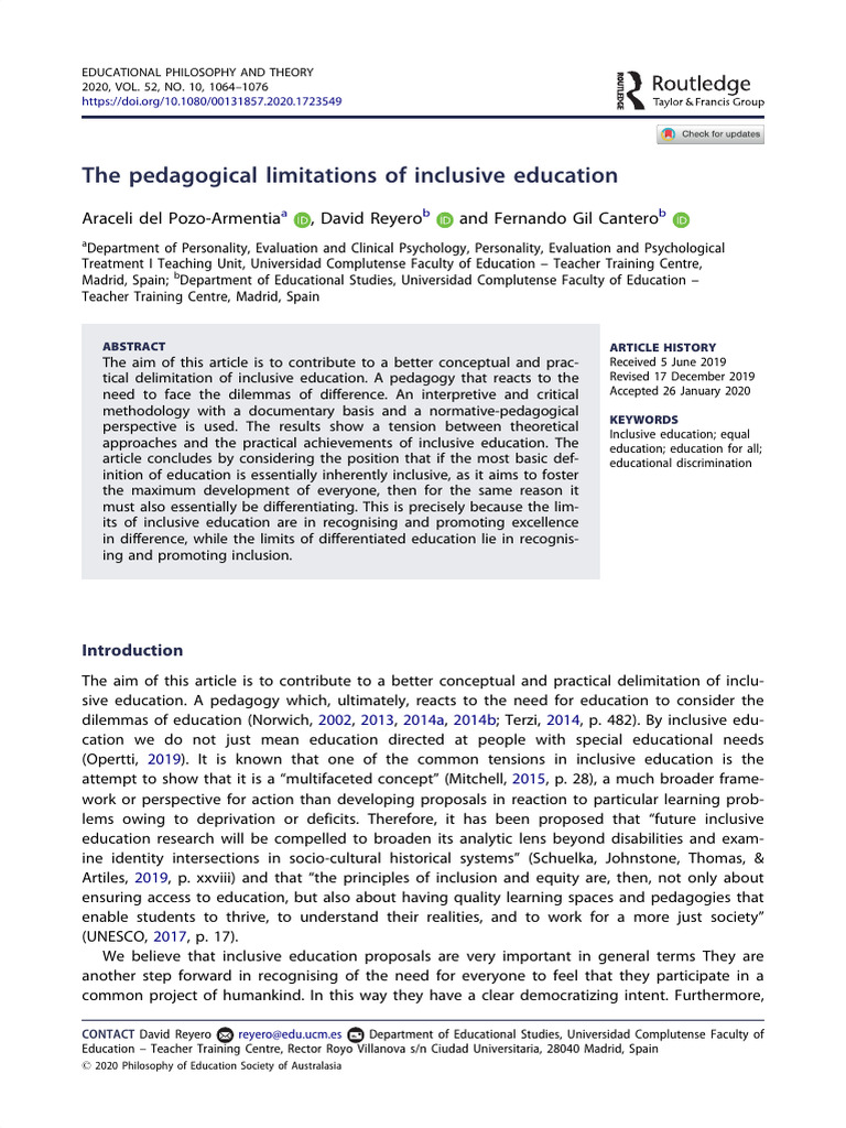 Limitations of Inclusive Education | PDF | Pedagogy | Meritocracy