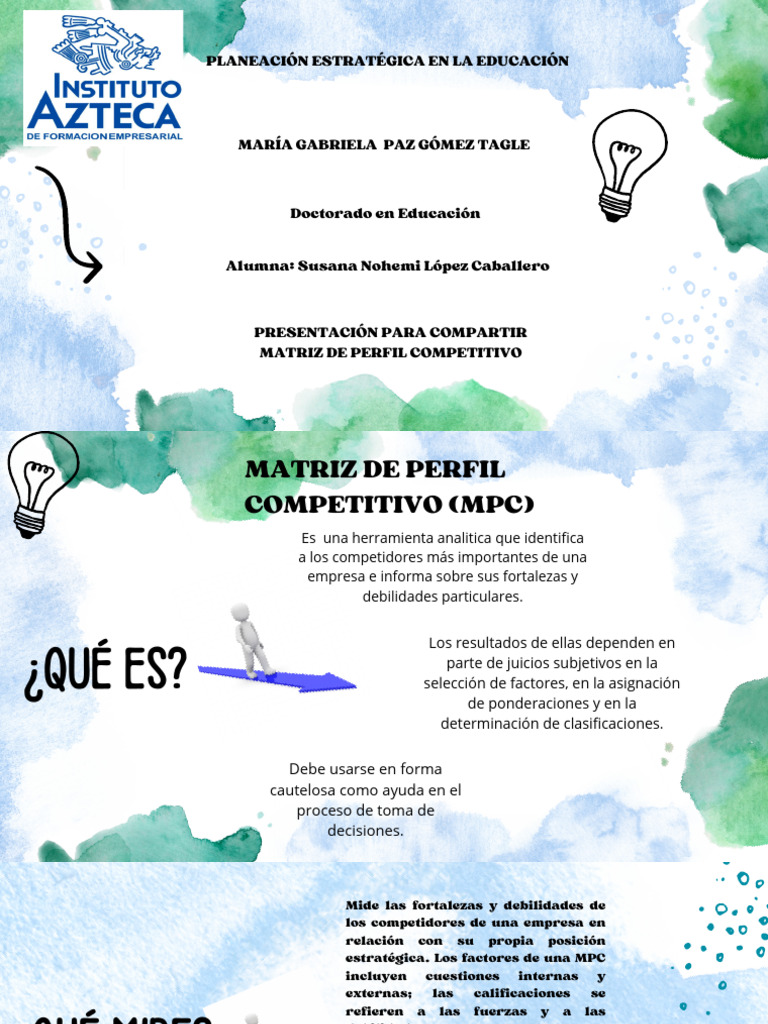 Matriz de Perfil Competitivo (MPC) | PDF | Matriz (Matemáticas)