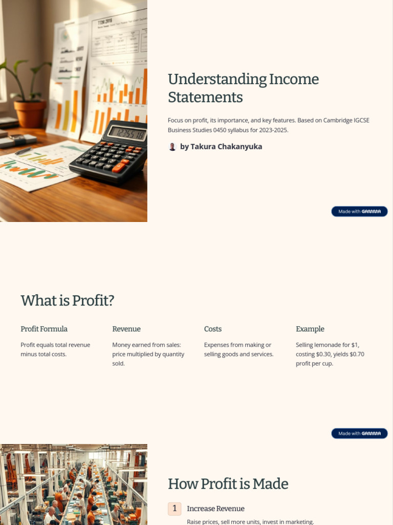 Understanding Income Statements | PDF | Profit (Economics) | Revenue