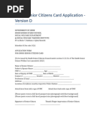 Sindh Senior Citizen Card Application Form | PDF | Authentication ...