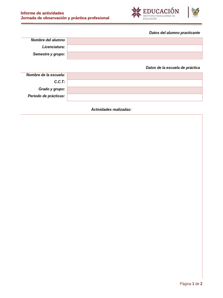 Formato Informe de Practicas | PDF