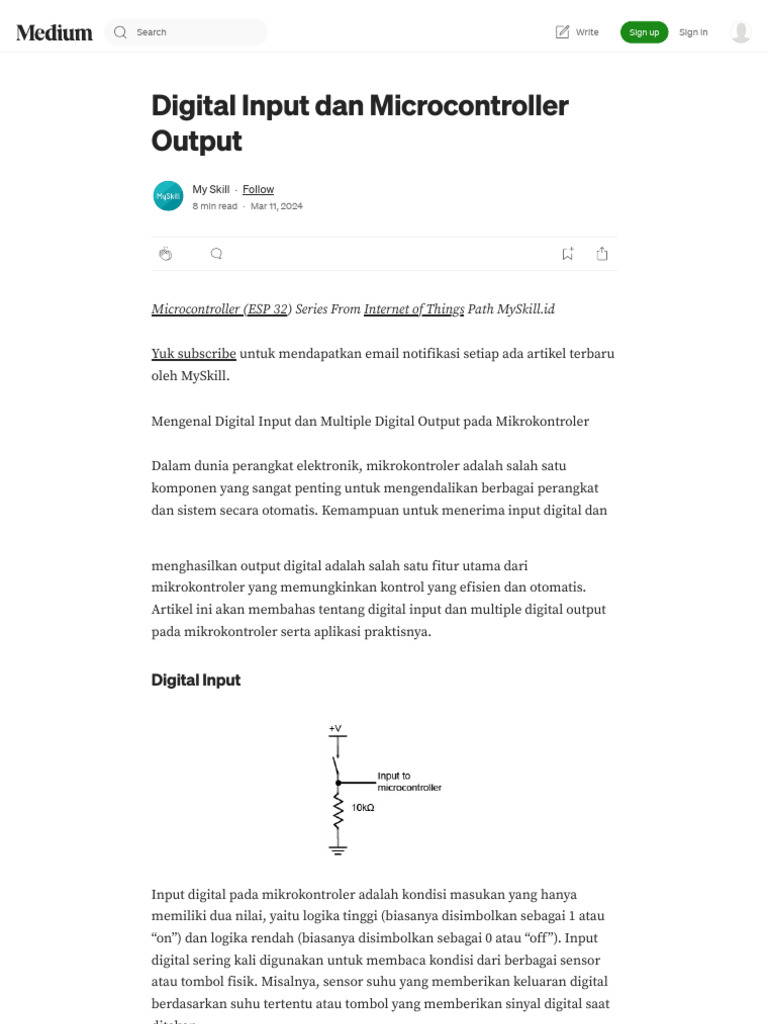 Digital Input Dan Microcontroller Output | PDF