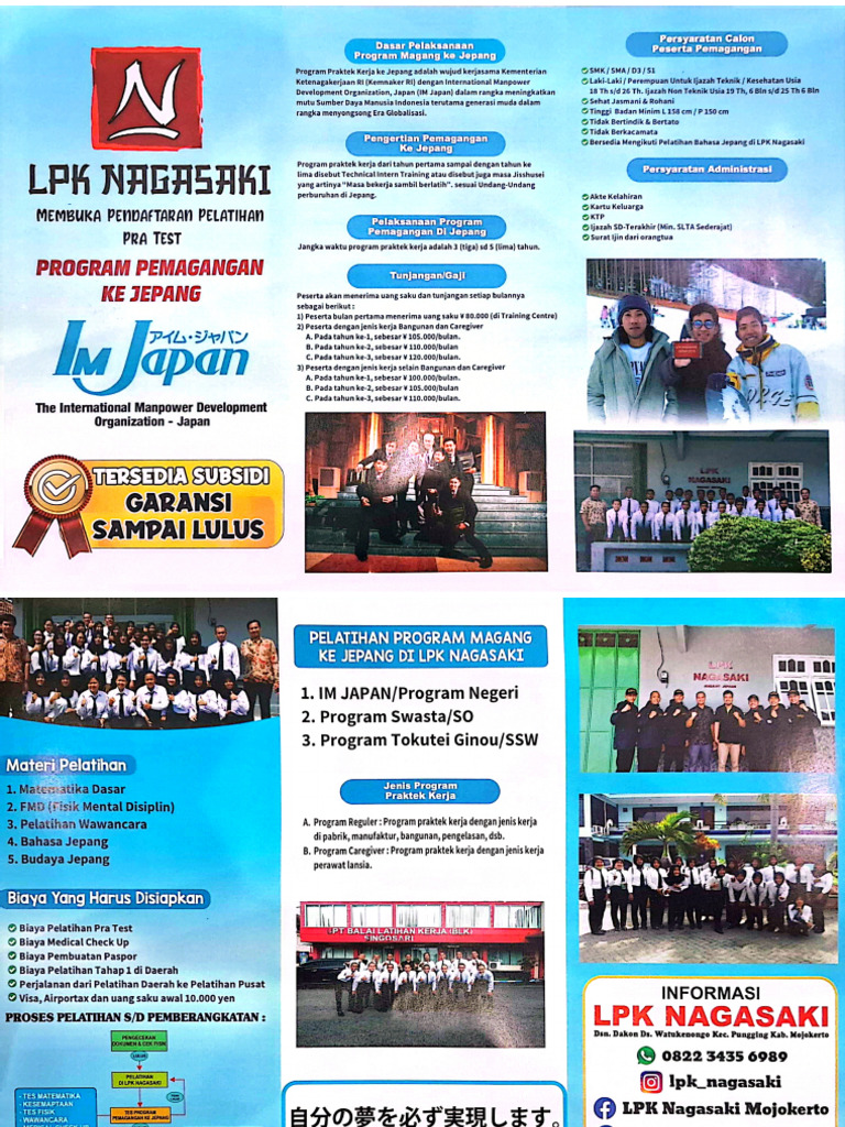 Brosur LPK Nagasaki | PDF
