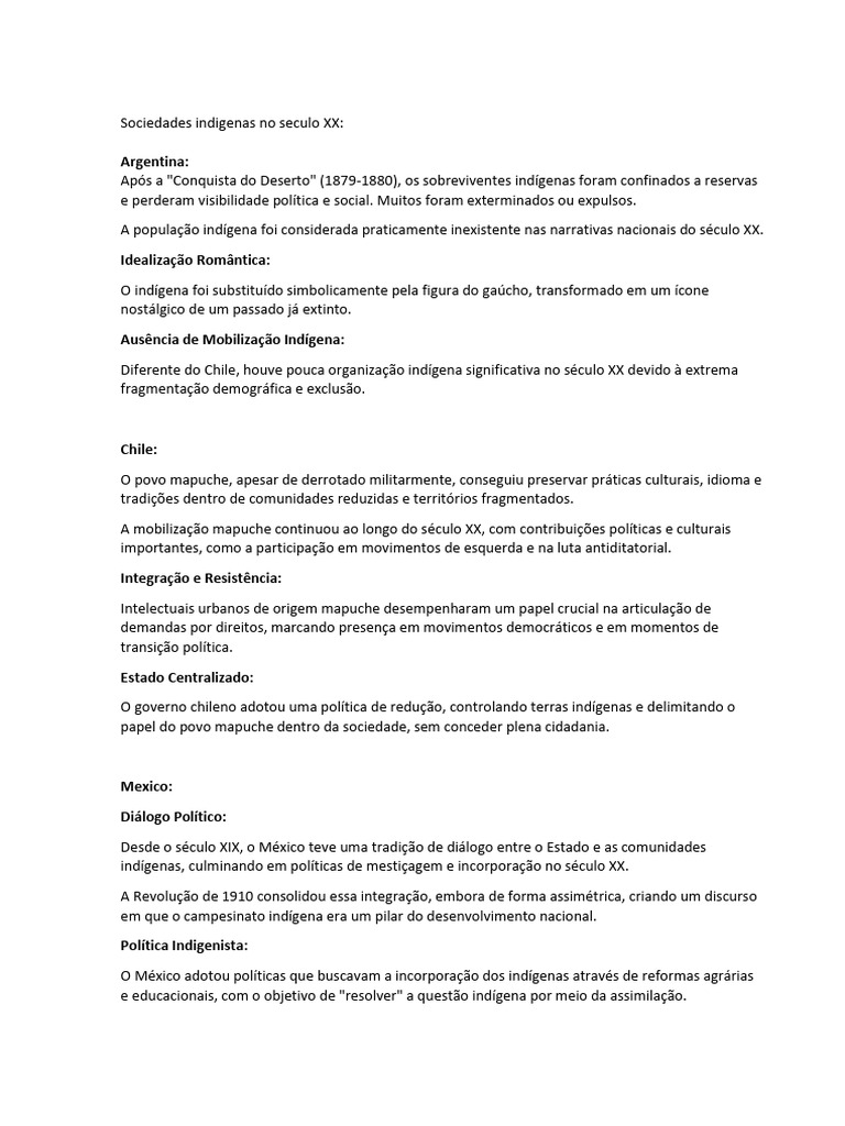 Sociedades Indígenas na América Latina no Século XX | PDF | Povos ...