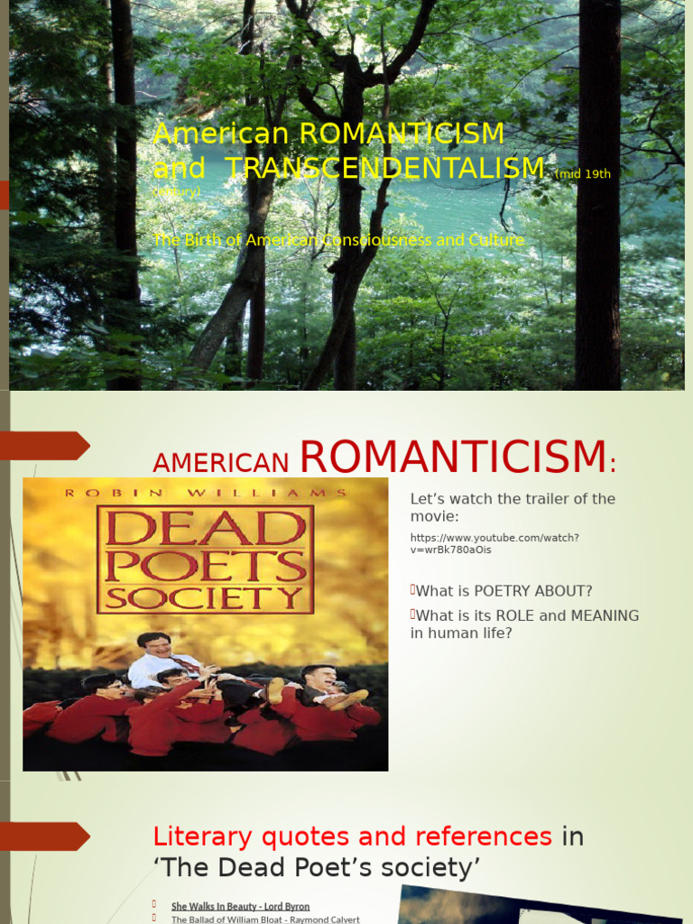 American Romanticism - Whitman-1 | PDF | Romanticism | Poetry