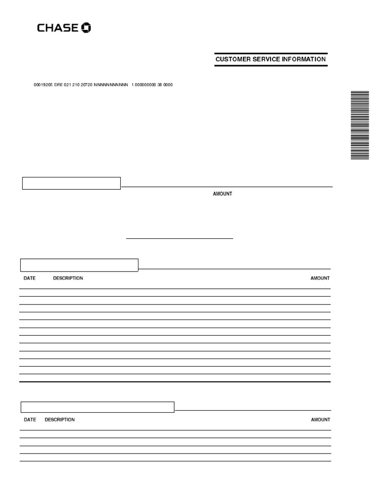 Chase Account Statement Summary | PDF | Banks | Debit Card