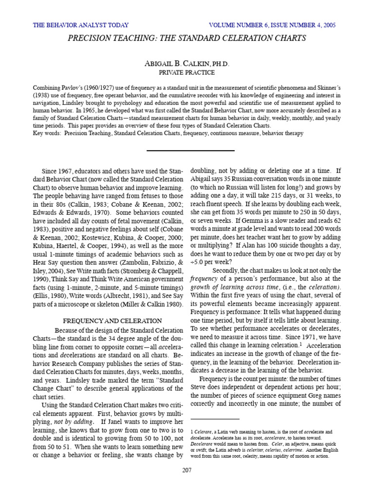 Calkin SCChart 2005 | PDF | Learning | Acceleration