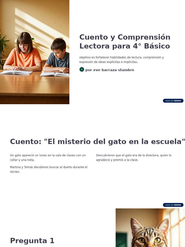 Cuento y Comprension Lectora para 4 Basico | PDF