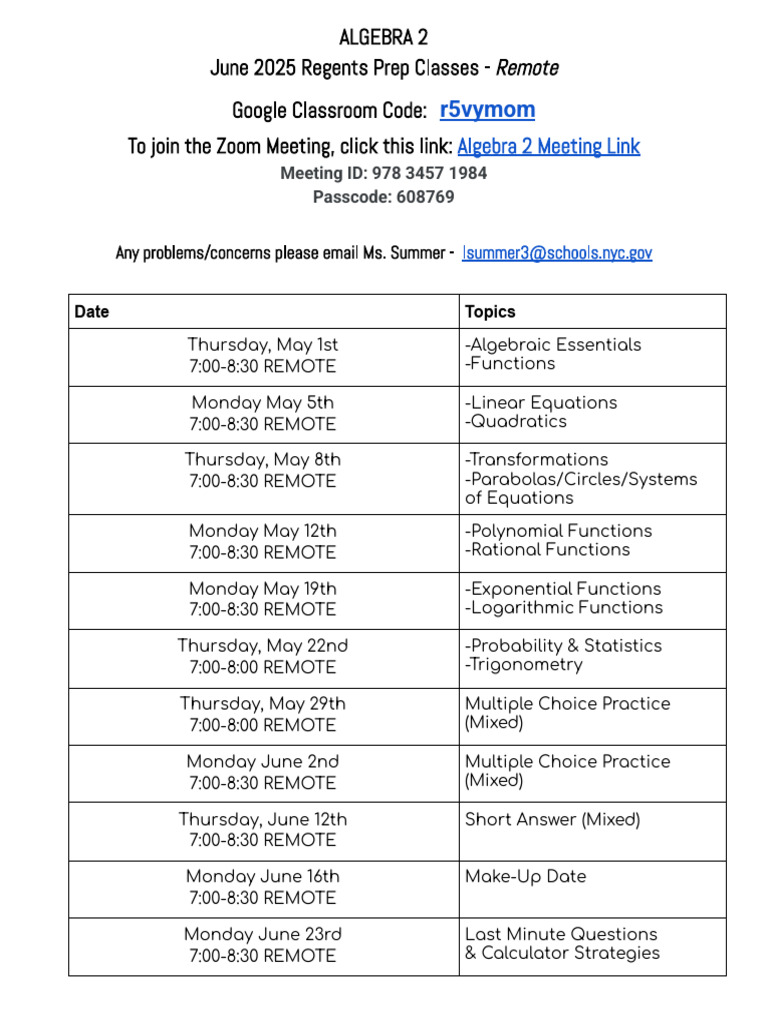 A2 Regents Prep | PDF