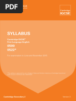 Cambridge IGCSE 0500 First Language English Syllabus For Examination in 2027, 2028 and 2029 ...