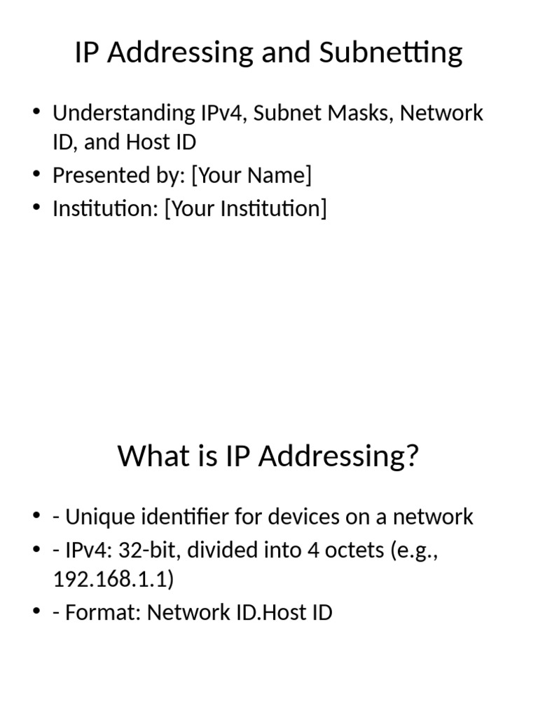 IP Addressing and Subnetting Guide | PDF