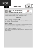 Ieo Sample Paper Class-4 | PDF | Word | English Language