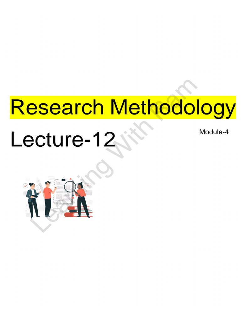 Lec 12-13 Research Methodology | PDF