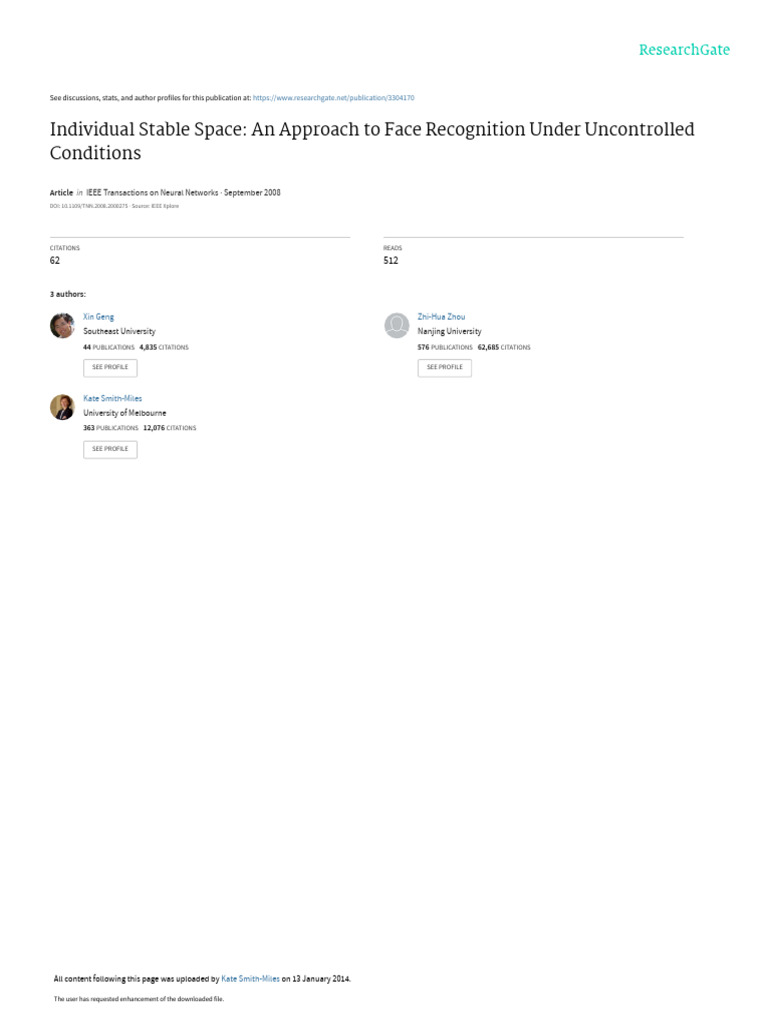 Facial Recognition Based Attendance System | PDF | Information | Linear ...