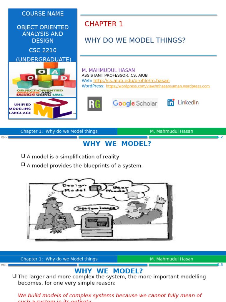 OOAD - Ch.01 - Why Do We Model Things | PDF | Unified Modeling Language | Class (Computer ...