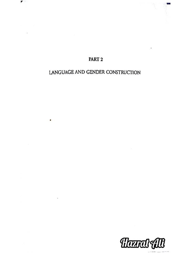 Language Gender and Power by Shahid Saddiqui Second Part Printed by ...