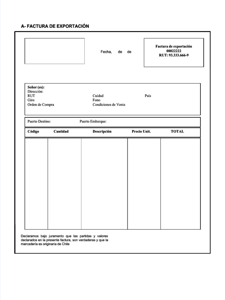 PDF Documentos de Importacion Vacios Compress | PDF | aduana | Factura