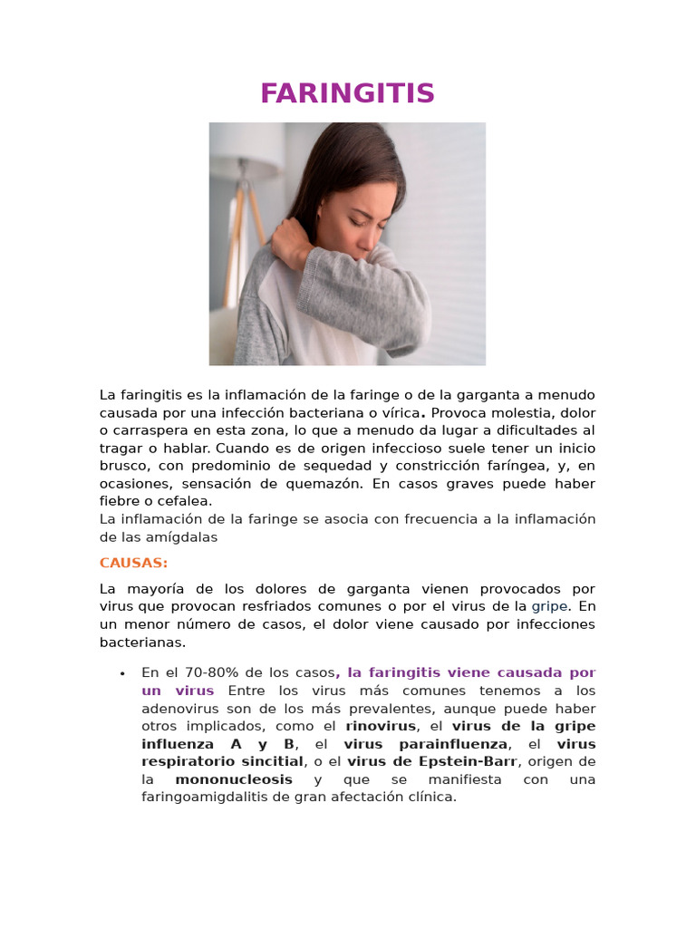 Faringitis 031236 | PDF | Estreptococo | Enfermedades y trastornos