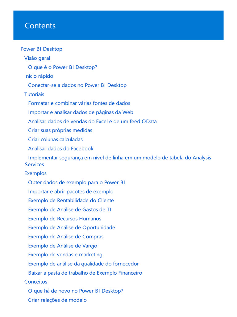 Guia Completo do Power BI Desktop | PDF | Custo de vida | Dados