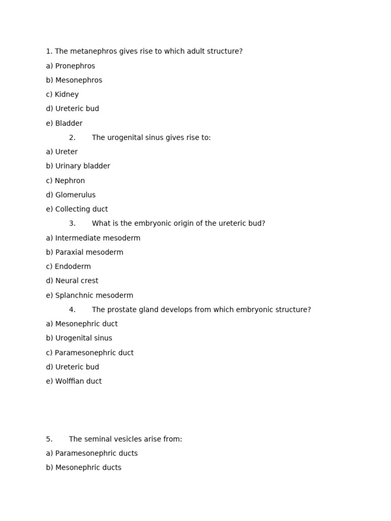 Histo X Embryo Mock Exam | PDF | Reproductive System | Organ (Anatomy)
