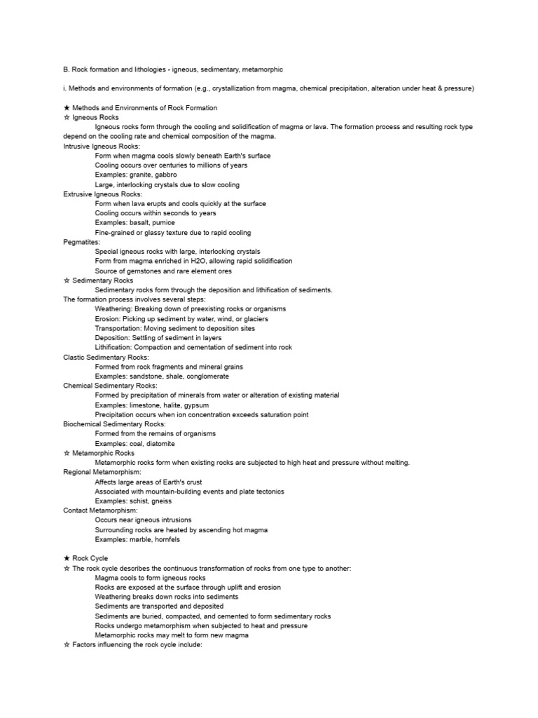 Geo Mapping Binder Part B (2025) | PDF | Rock (Geology) | Sedimentary Rock