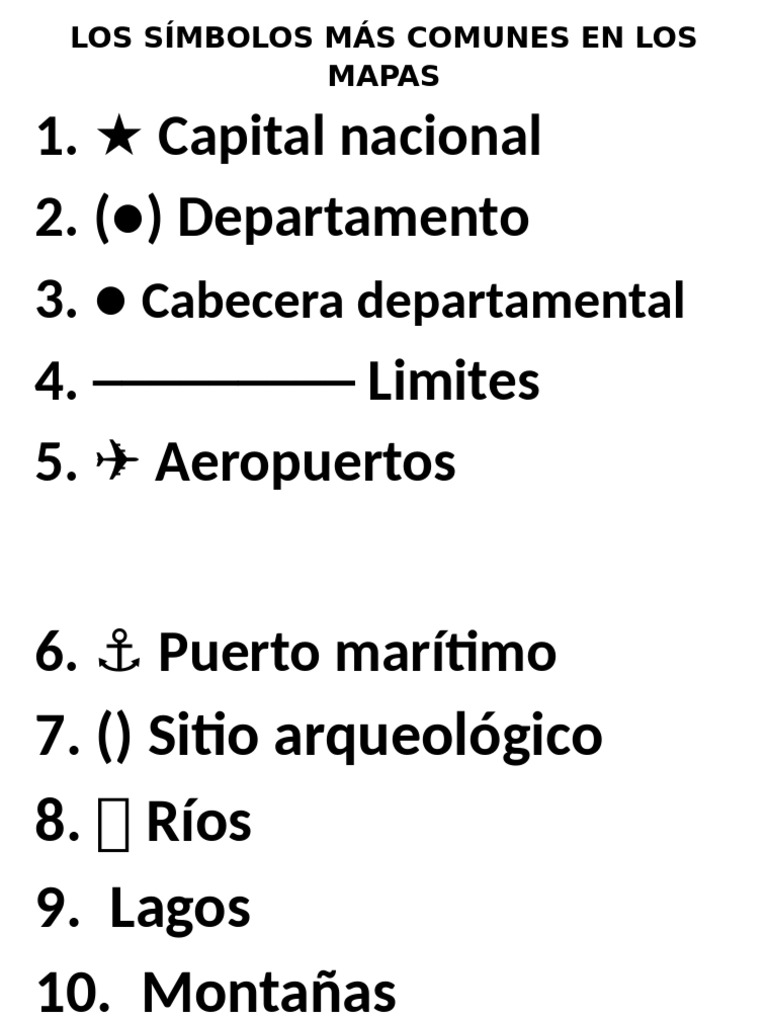 Los Símbolos Más Comunes en Los Mapas | PDF
