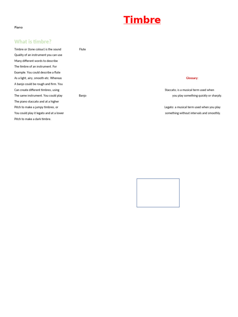 Timbre Music Project | PDF