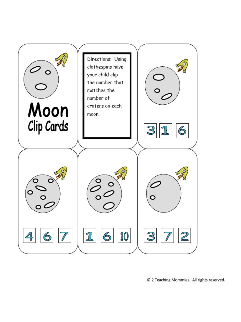 Moon Clip Cards | PDF