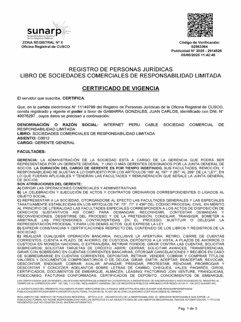 Vigencia de Poder | PDF