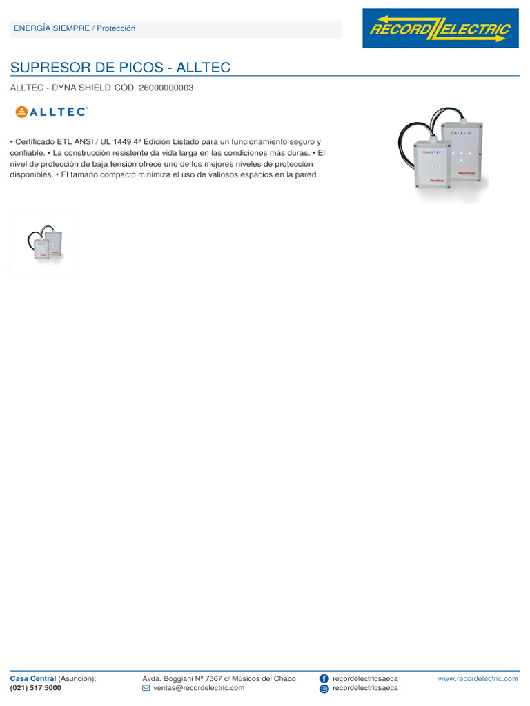 Supresor de Picos Alltec | PDF