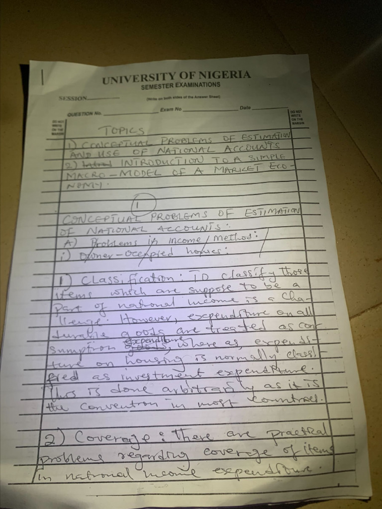 Macro Note - Conceptual Problems of Estimation.. | PDF