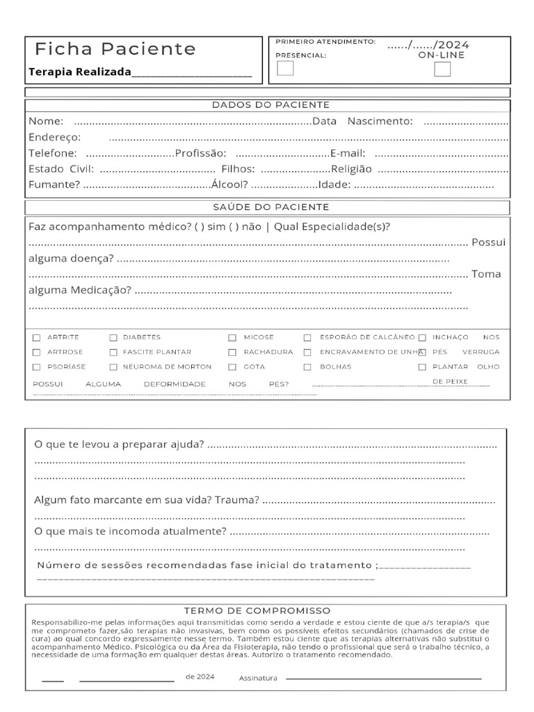 Ficha Paciente Universal | PDF